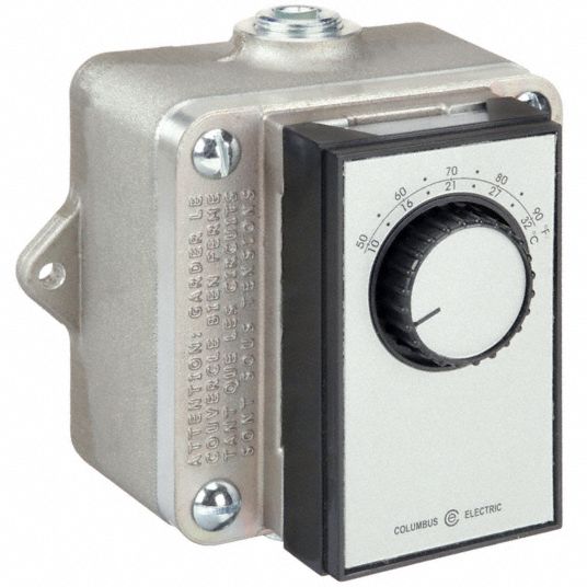 COLUMBUS ELECTRIC, Heat or Cool, Aluminum, Hazardous Location Line Volt ...