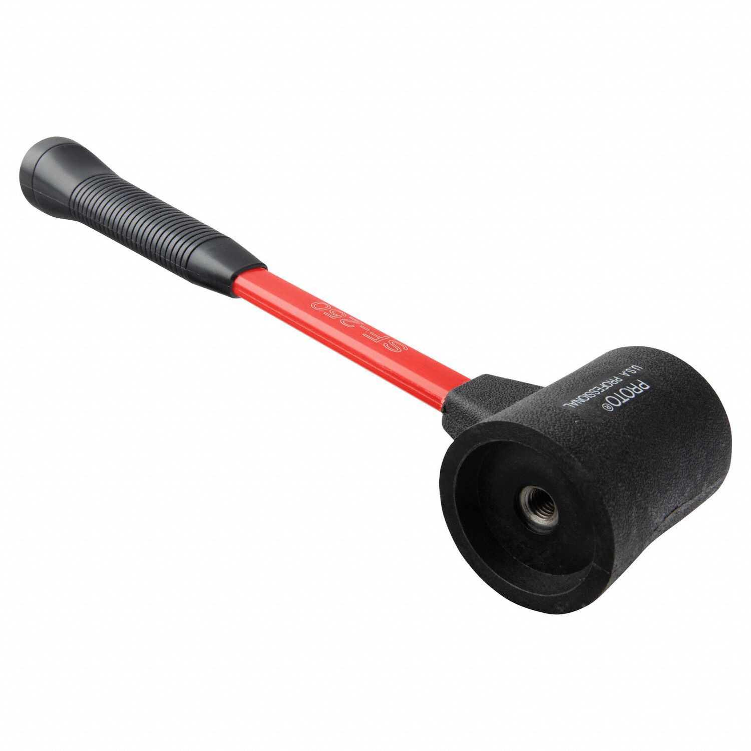 PROTO Soft Face Hammer: 2 lb Head Wt, 2 1/2 in Tip Dia, 17 in Overall ...