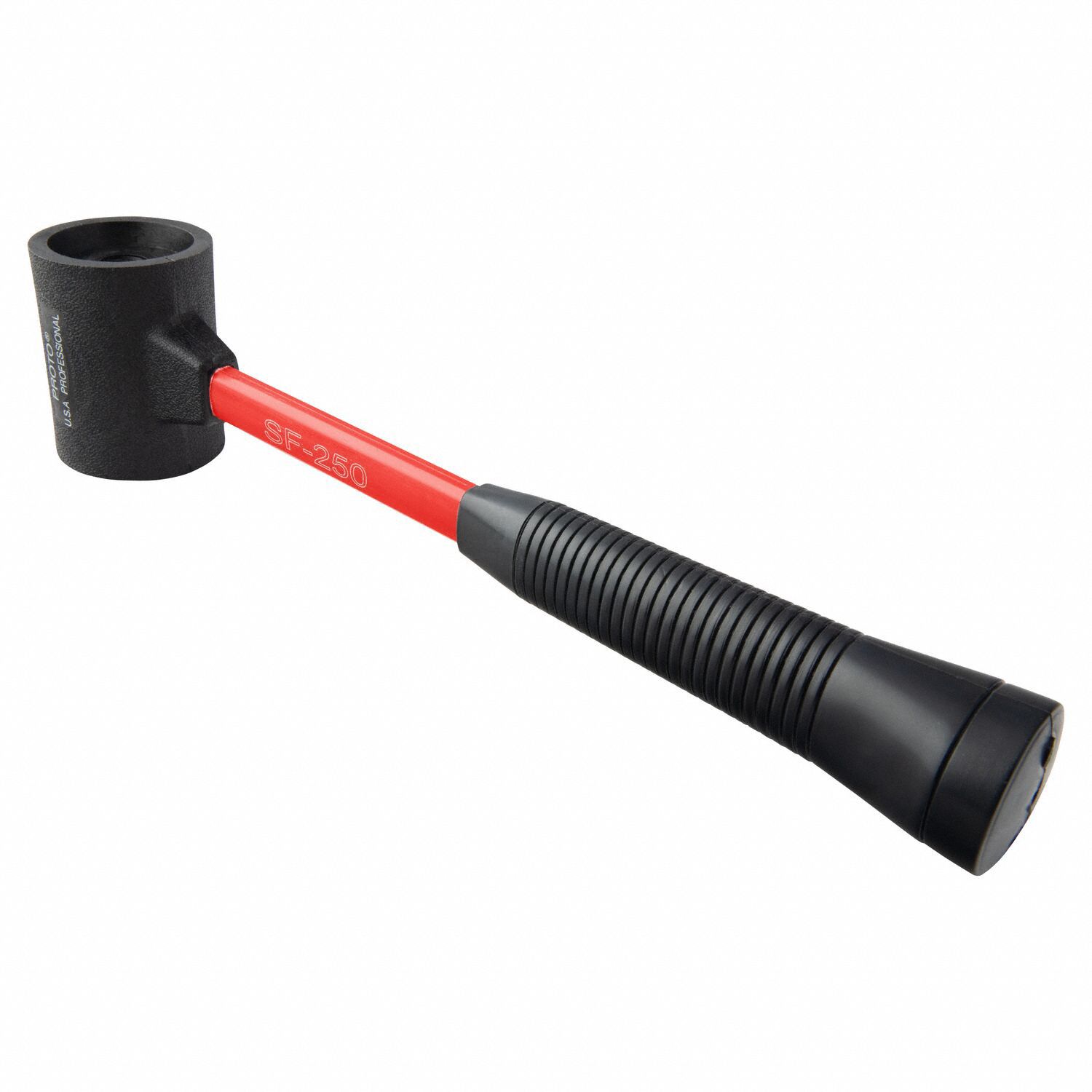 PROTO Soft Face Hammer: 2 lb Head Wt, 2 1/2 in Tip Dia, 17 in Overall ...