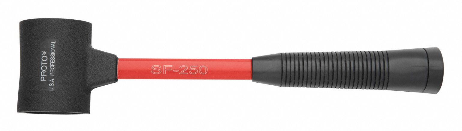 PROTO Soft Face Hammer: 2 lb Head Wt, 2 1/2 in Tip Dia, 17 in Overall ...