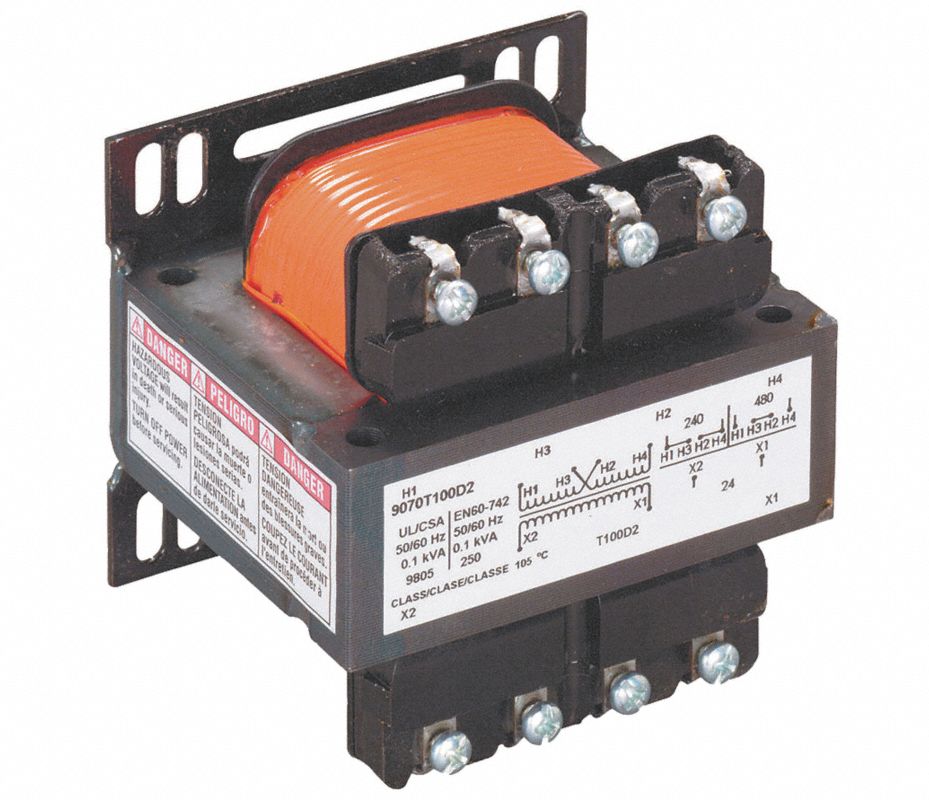 SQUARE D Transformador de Control, Clasificación VA 250VA, Voltaje de Entrada 240/480VCA ...