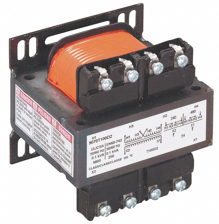 SQUARE D Control Transformer 208V AC 240V AC 480V AC 120V AC Foot