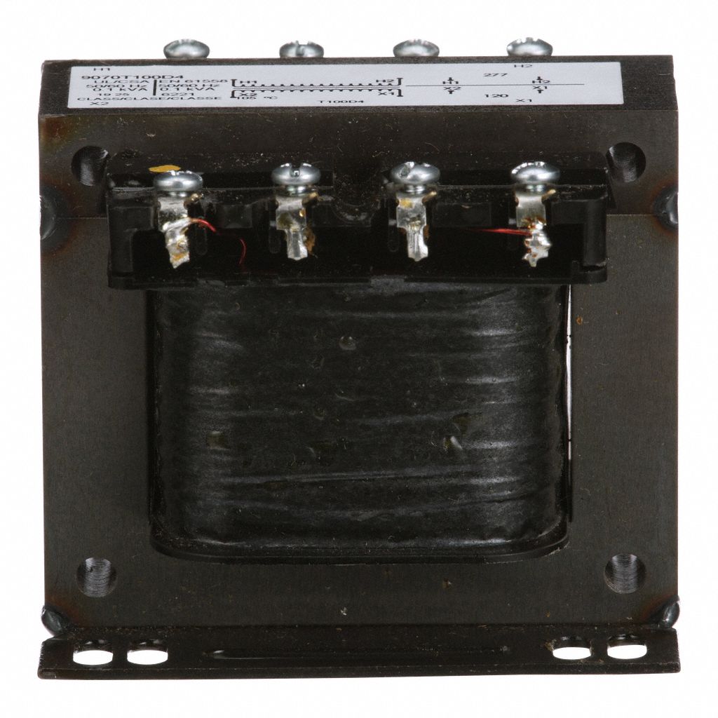 SQUARE D Control Transformer: 277V AC, 120V AC, Foot, 100 VA VA Rating ...
