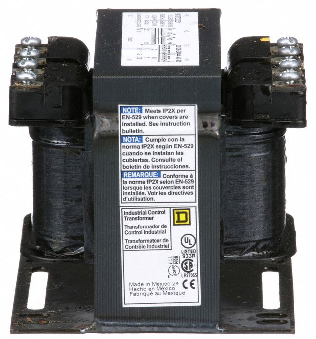 SQUARE D Control Transformer: 240V AC/480V AC, 120V AC, Foot, 200 VA VA ...