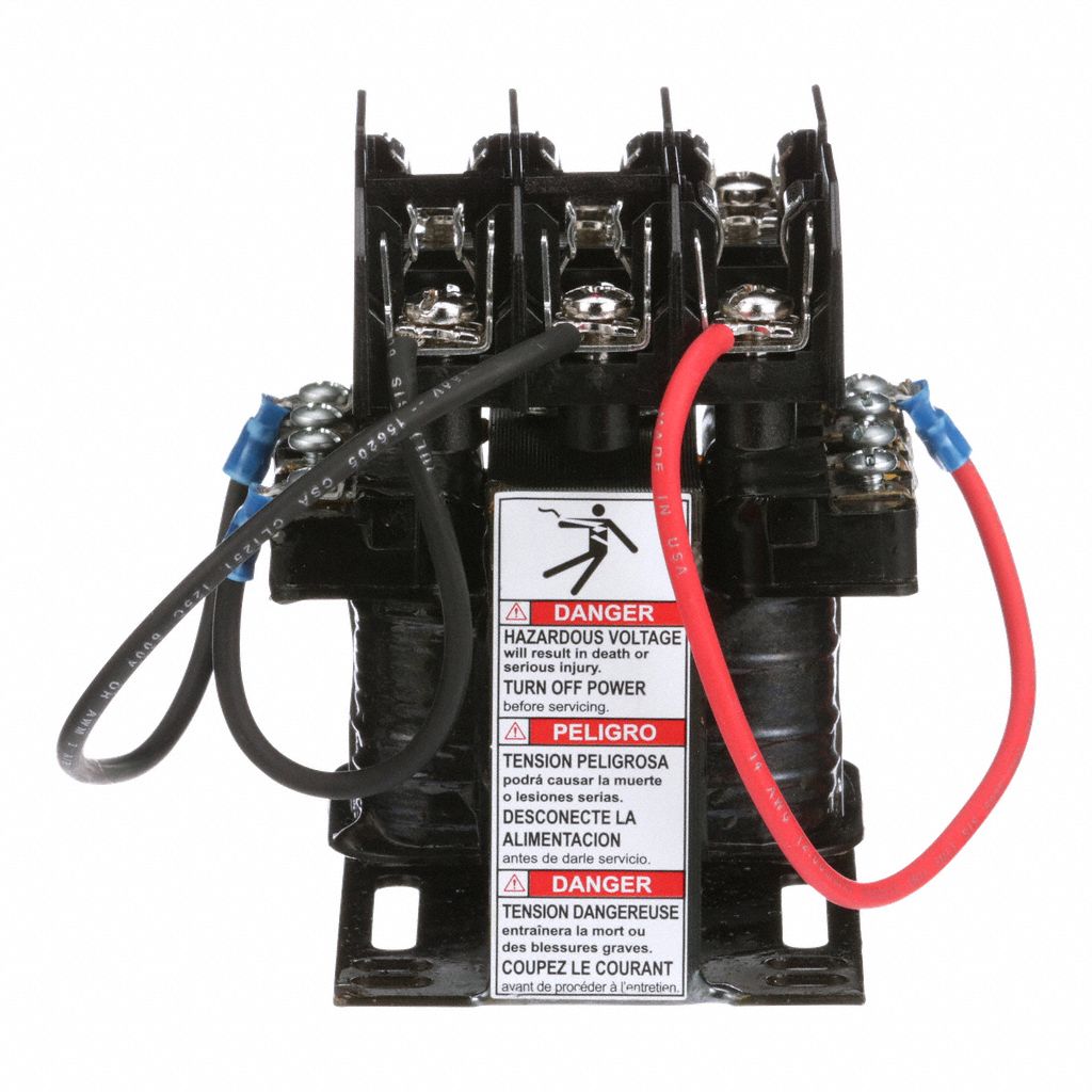 SQUARE D Control Transformer: 208V AC, 120V AC, Foot, 50 VA VA Rating ...