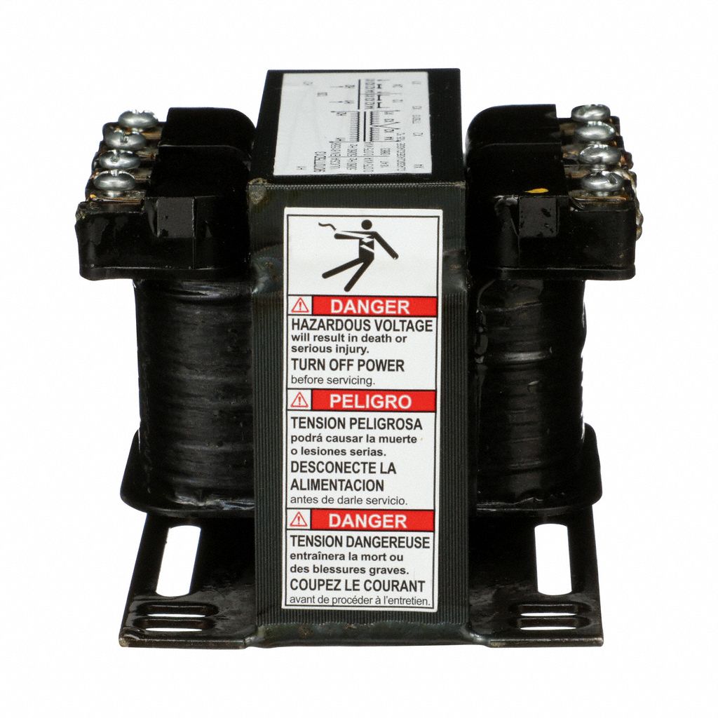 SQUARE D Control Transformer: 120V AC, 12V AC/24V AC, Foot, 75 VA VA ...