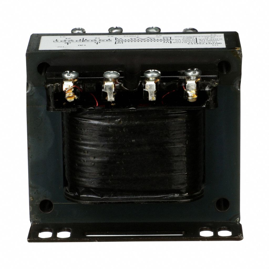 SQUARE D Control Transformer: 120V AC, 12V AC/24V AC, Foot, 75 VA VA ...