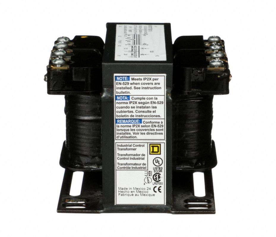 SQUARE D Transformador de Control, Clasificación VA 75VA, Voltaje de Entrada 120VCA, Voltaje de ...