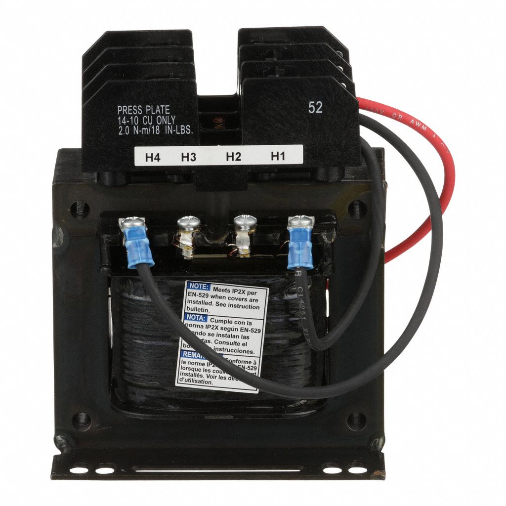 SQUARE D Control Transformer: 208V AC/240V AC/480V AC, 120V AC, Foot ...