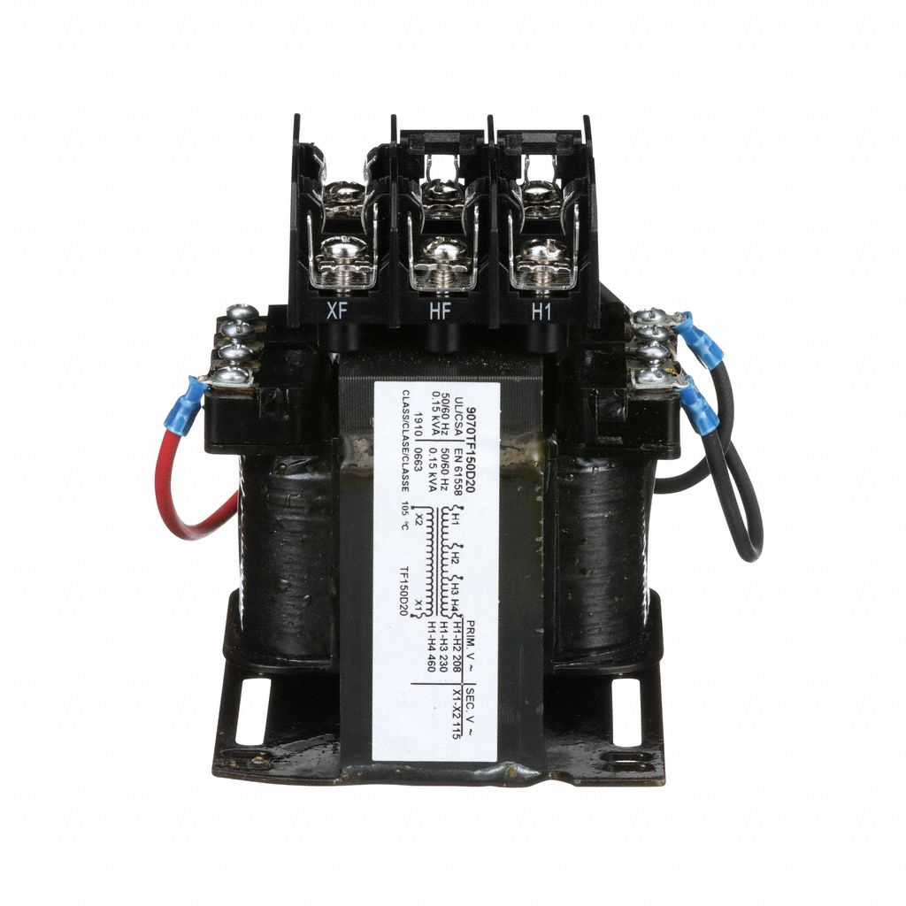 SQUARE D Control Transformer: 208V AC/240V AC/480V AC, 120V AC, Foot ...