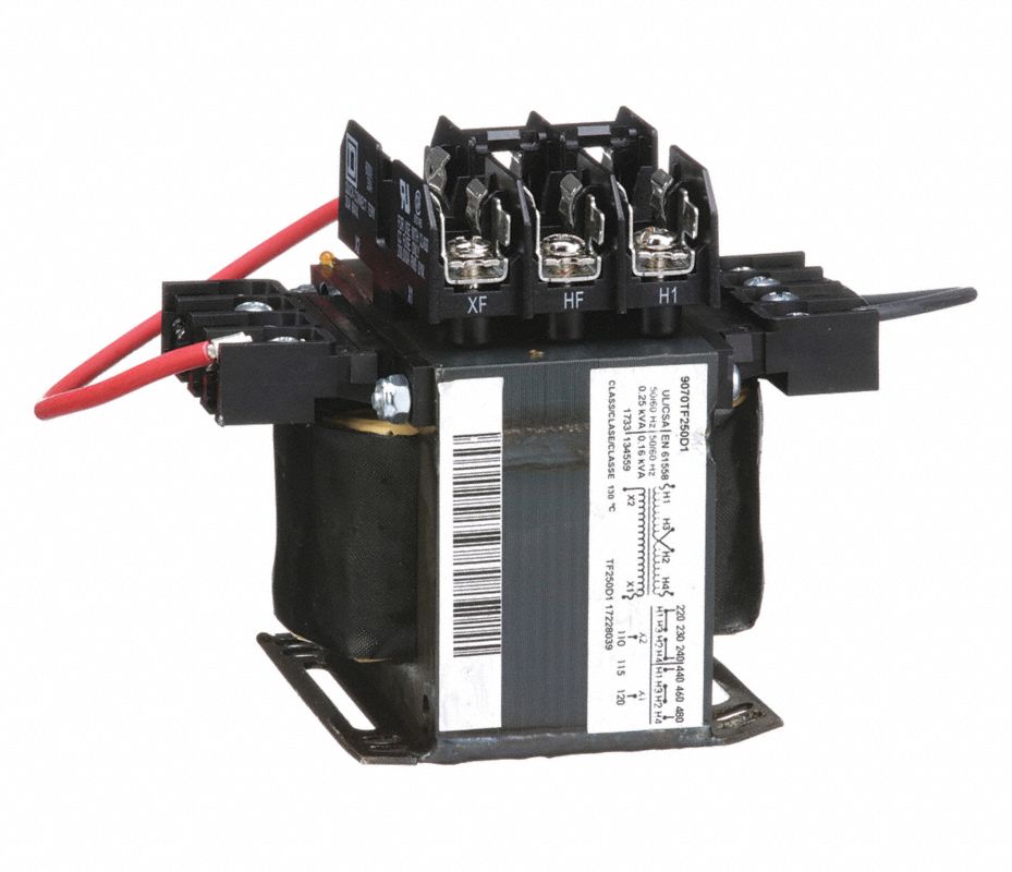 SQUARE D Transformador de Control Fusionado, Clasificación VA 250VA, Voltaje de Entrada 240 ...