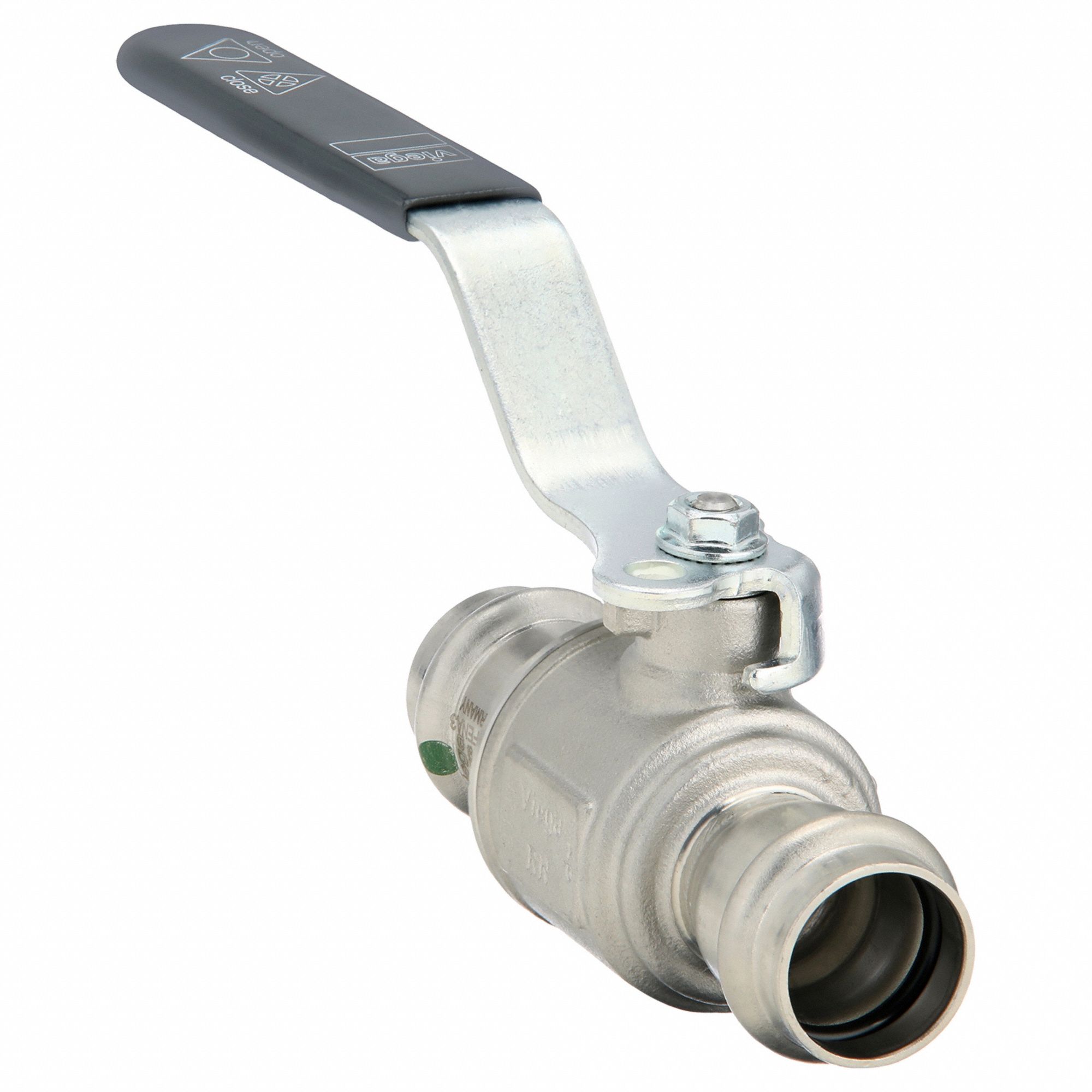 VIEGA PROPRESS, 3/4 in Nominal Valve Size, 316 Stainless Steel, Manual Two-Way Ball Valve ...