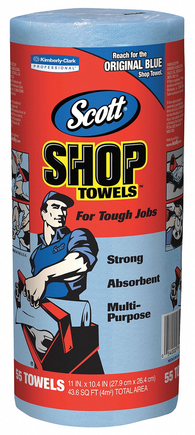 SCOTT Paños Desechables 55 hojas 11" x 10-2/5" Azul - Paños Desechables ...