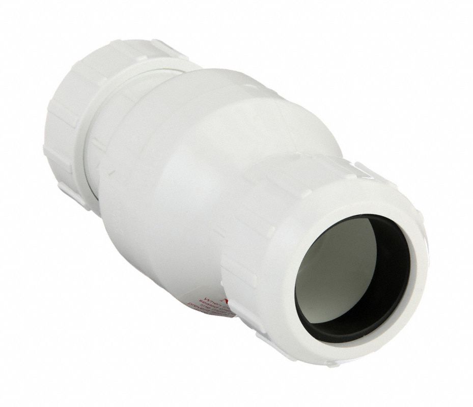 DAYTON Válvula de Retención Osilante de 2", PVC, Tipo de Conector ...