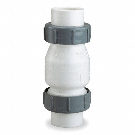 DAYTON True Union Swing Waste Water Check Valve: Single Flow, Inline ...