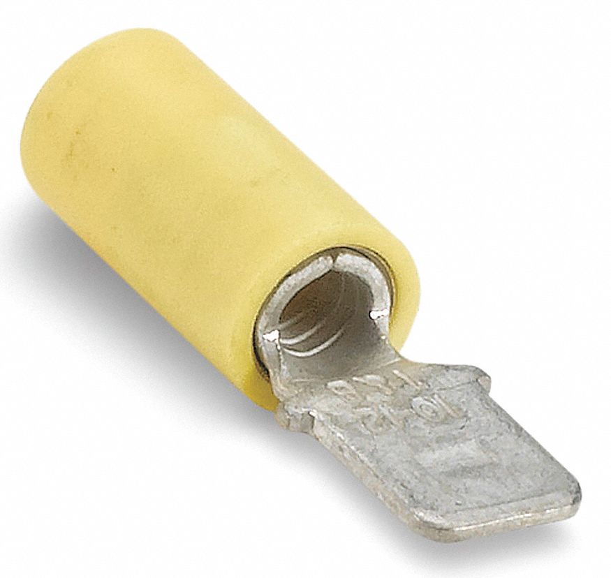 STA-KON, Male Tab, Yellow, Wire Disconnect - 4RHE4|10RC-250T - Grainger