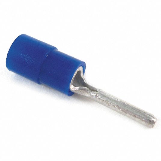 STA-KON Pin Terminal: Blue, Vinyl, 0.075 in Pin Dia, 100 PK - 4RHE9 ...