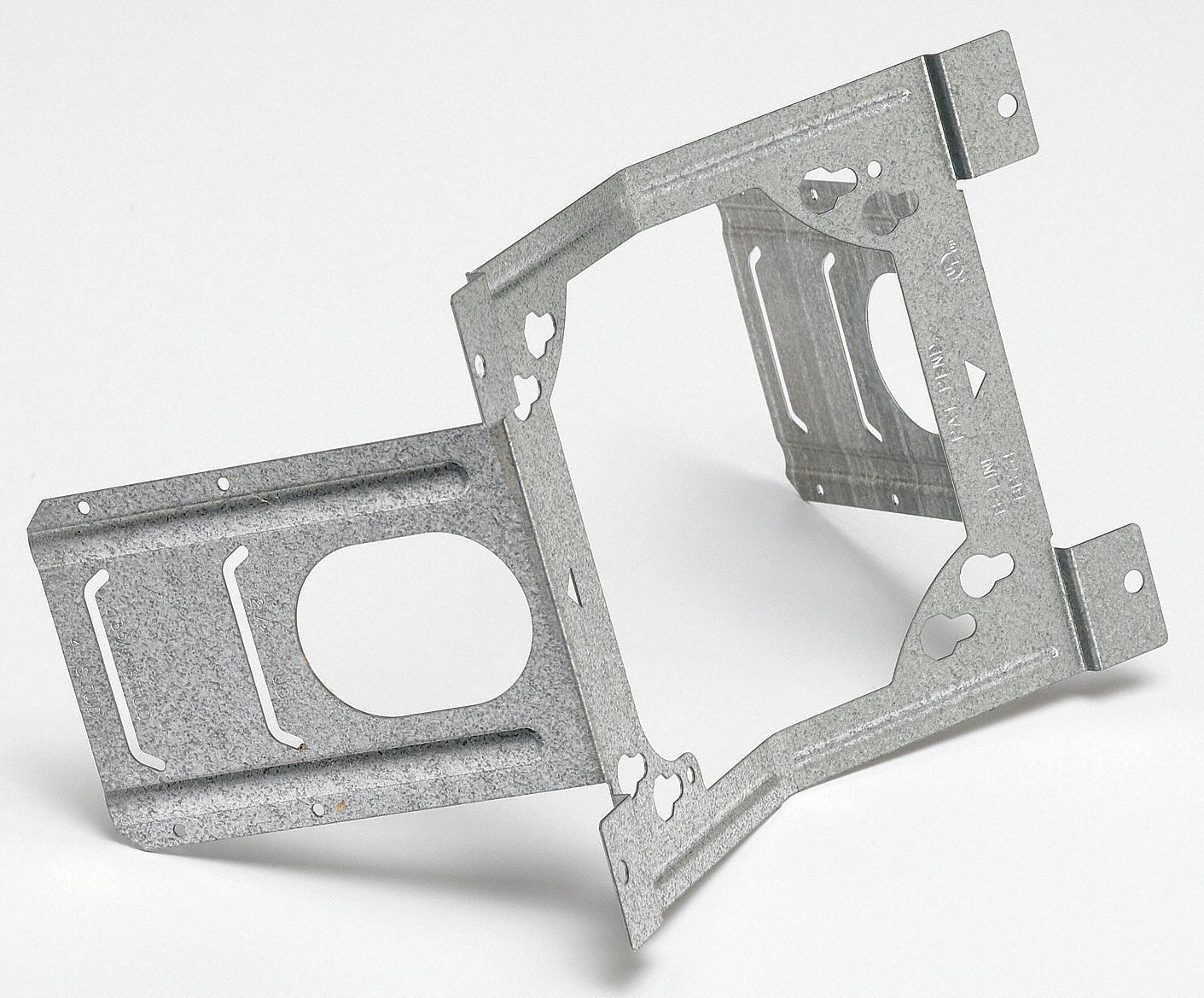 Mounting Bracket, Silver, For Use With 2 1/2 in, 3 5/8 in or 4 in Studs ...