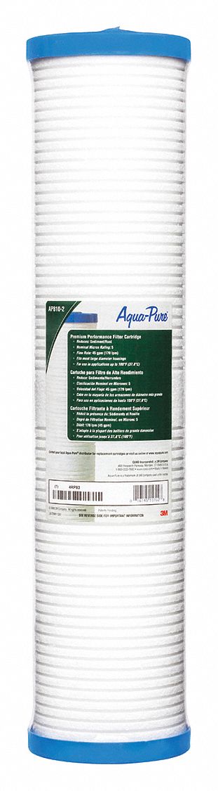3M AQUA-PURE, 5 micron, 45 gpm, Water Filter Cartridge - 4RP83|5618903 ...