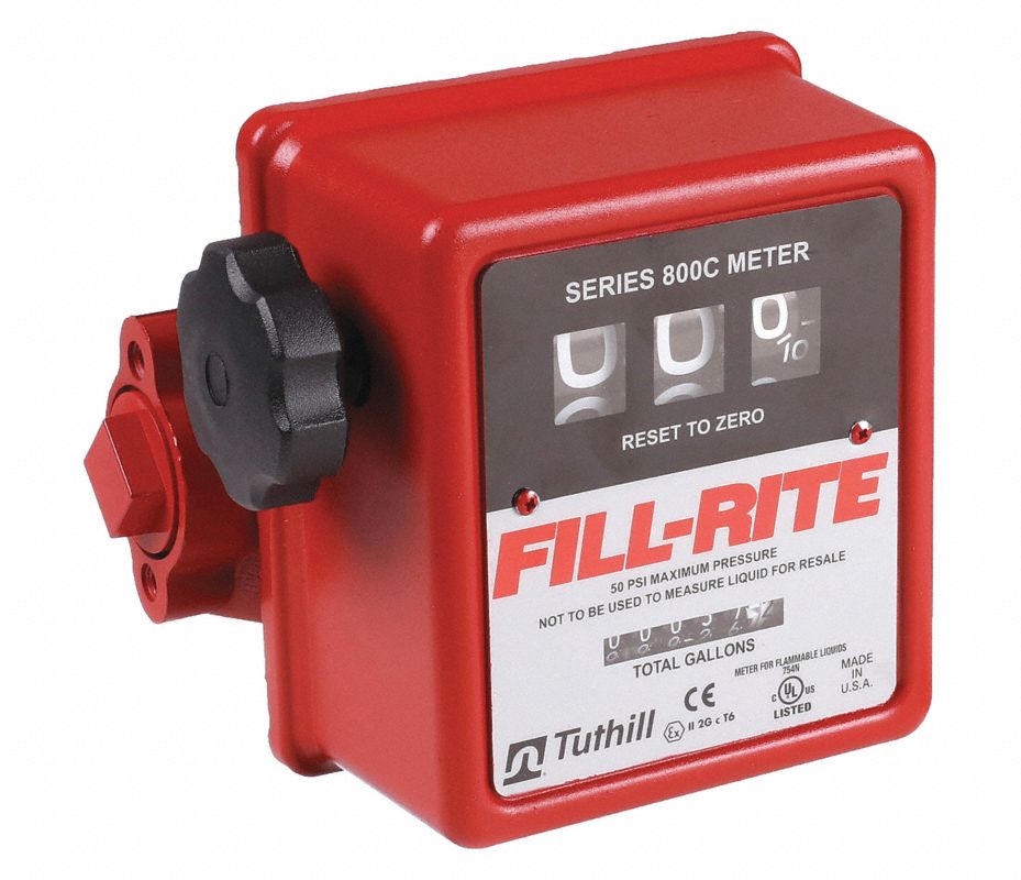 FILL-RITE Medidor de Flujo, Rango de Flujo 5 a 20 GPM, Material de la ...