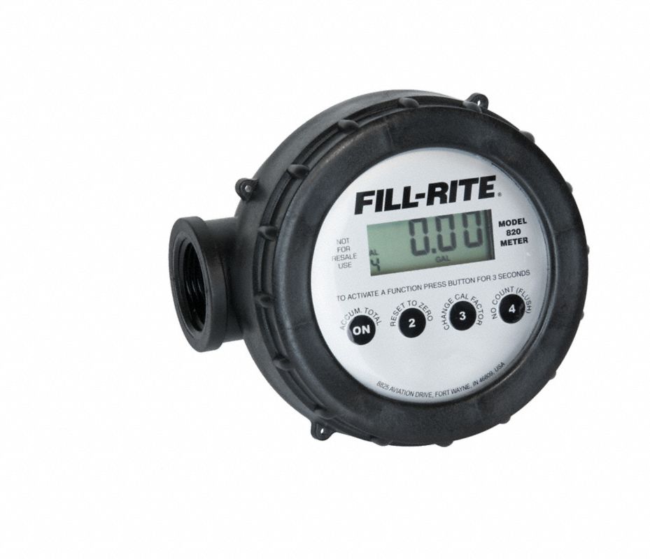 FILL-RITE Medidor de Flujo, Rango de Flujo 2 a 20 GPM, Material de la ...