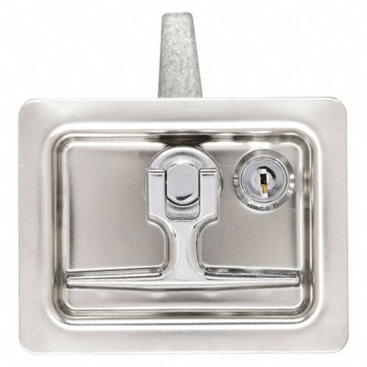 Cam, Locking, Cam Latch, 3 1/2 in, Bright Chrome - Grainger