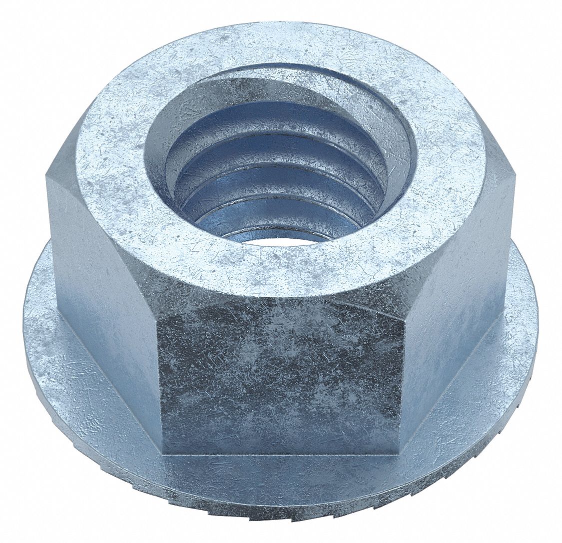 Top Lock Distorted Thread, 3/8"-16 Thread Size, Lock Nut - 4RXT9|4RXT9 ...