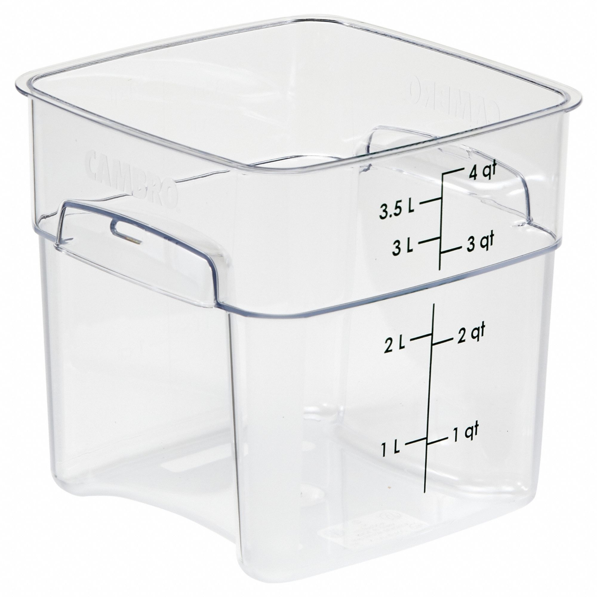 CAMBRO, 4 qt Capacity, Clear Body, Food Storage Container - 859NV6 ...