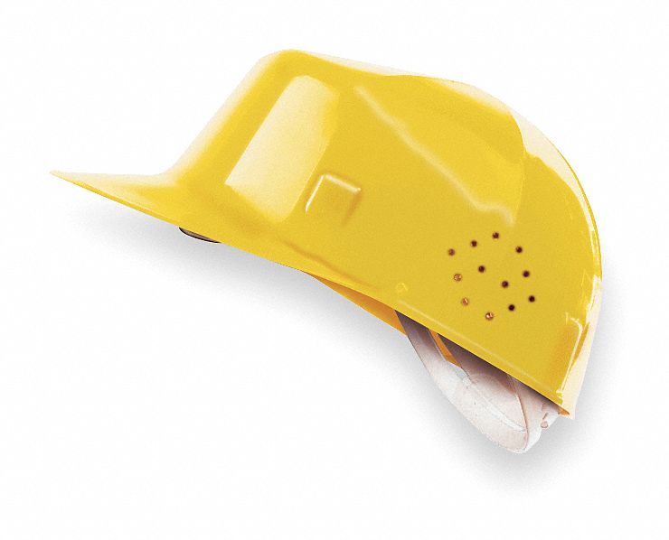 Vented Bump Cap, Yellow, Fits Hat Size One Size Fits Most - Grainger