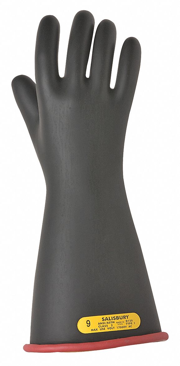 SALISBURY Electrical Insulating Gloves: 7500V AC / 11,250V DC, 14 in ...