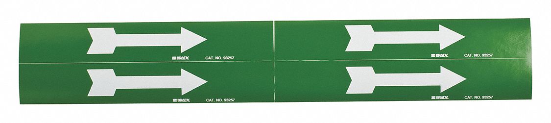 Green, White, Pipe Marker - 4T570|93257 - Grainger