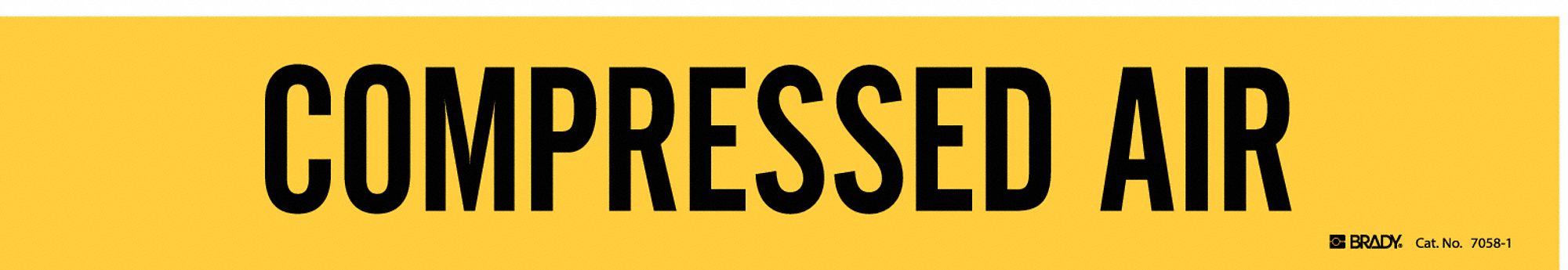 Compressed Air, Yellow, Pipe Marker - 4T581|7058-1 - Grainger