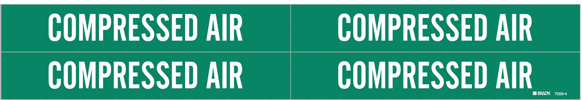 Compressed Air, Green, Pipe Marker - 4T583|7059-4 - Grainger