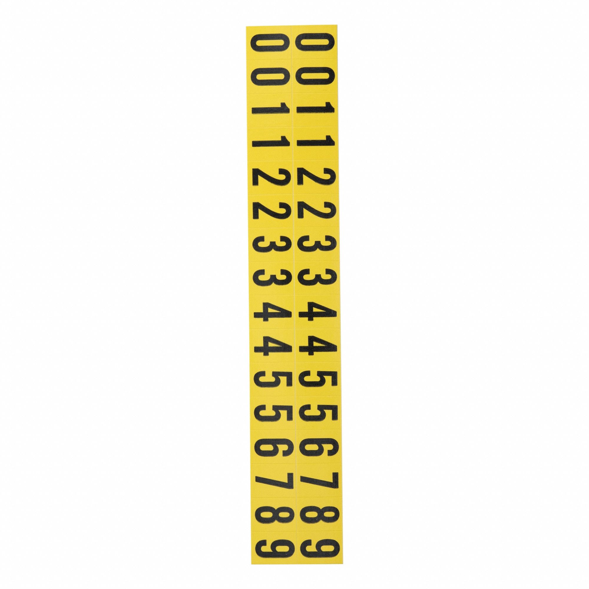 5/8 in Character Ht, Indoor Only, Number Label Set - 4T731|3420-# KIT ...