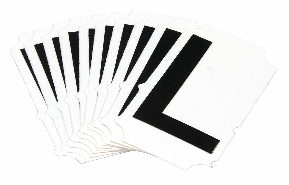 2 in Character Ht, Indoor/Outdoor, Letter Label - 4T755|5050-L - Grainger