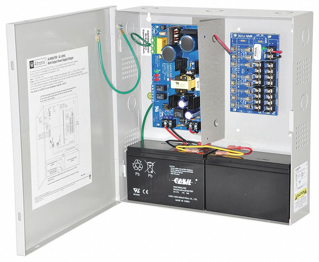 ALTRONIX, Power Supply, 115V AC, Power Supply 8Fuse 12Dc/3.5A Or 24Dc ...