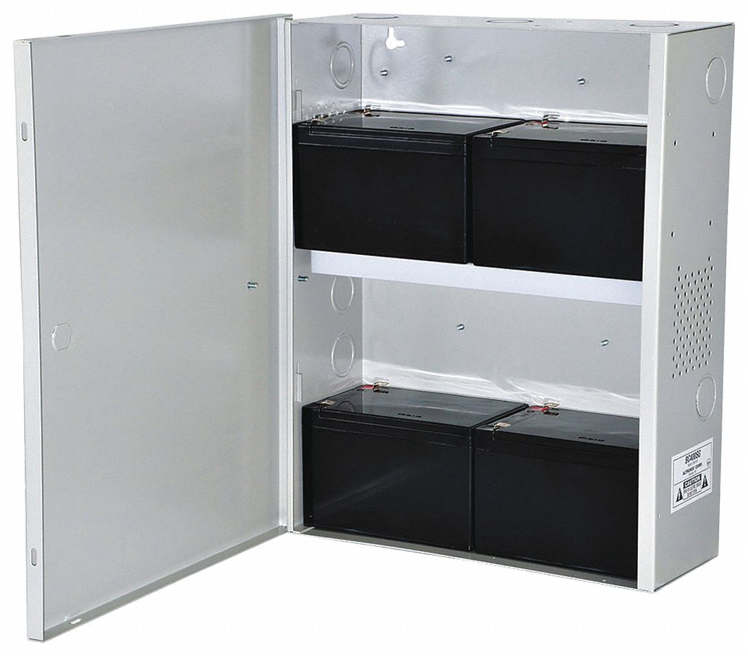 ALTRONIX, Enclosure Fits, Enclosure Xlg Fits 2- 12Ah Battery W/Shelf ...