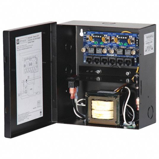 ALTRONIX, Transceiver Hub: Wall Mount, Passive UTP Hub W/Power 4Ch W/4 ...