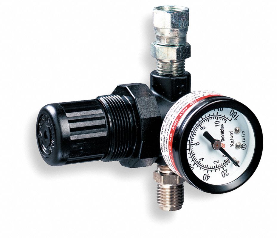 DEVILBISS Regulador de Aire 1/4" - Reguladores de Aire Comprimido - 4TH15 | HARG-510 - Grainger ...