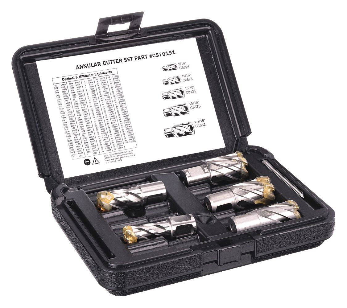 APPROVED VENDOR Juego Cortadores Anulares , dia.3/4pulg. , 5pz - Juegos ...