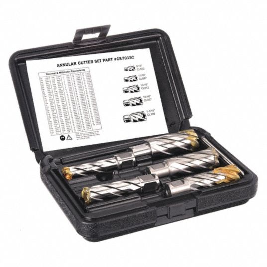 2 in Max Cutting Dp, Pilot Pin Included, Annular Cutter Set - 4THF5 ...