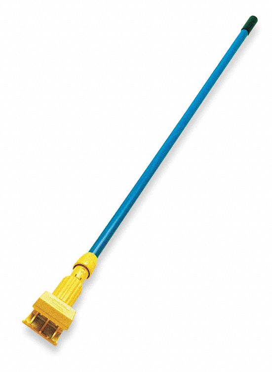 Wet Mop Handle, Jaw Mop Connection Type, Blue, Fiberglass - Grainger