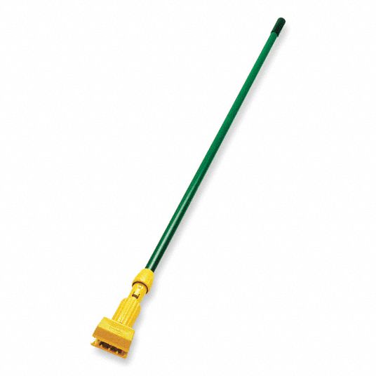 Wet Mop Handle, Jaw Mop Connection Type, Green, Fiberglass - Grainger