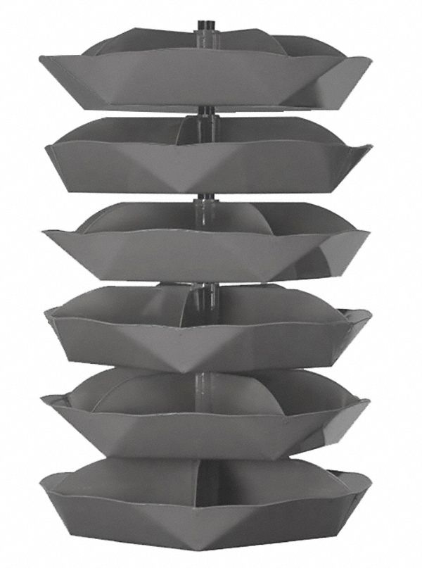 DURHAM MFG, 69 1/2 in x 44 in, 6 Levels, Revolving Storage Bin - 4TJ65 ...