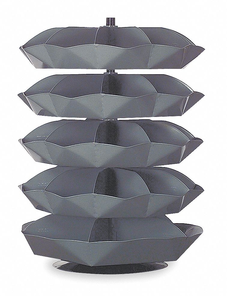 DURHAM MFG Revolving Storage Bin: 57 1/2 in x 44 in, 5 Levels, Scoop ...