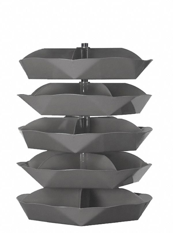 DURHAM MFG, 57 1/2 in x 44 in, 5 Levels, Revolving Storage Bin - 4TJ66 ...