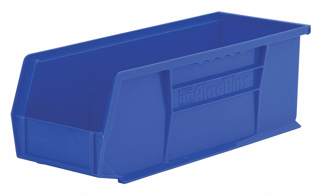 AKRO-MILS, 5 1/2 in x 14 3/4 in x 5 in, Blue, Hang and Stack Bin ...