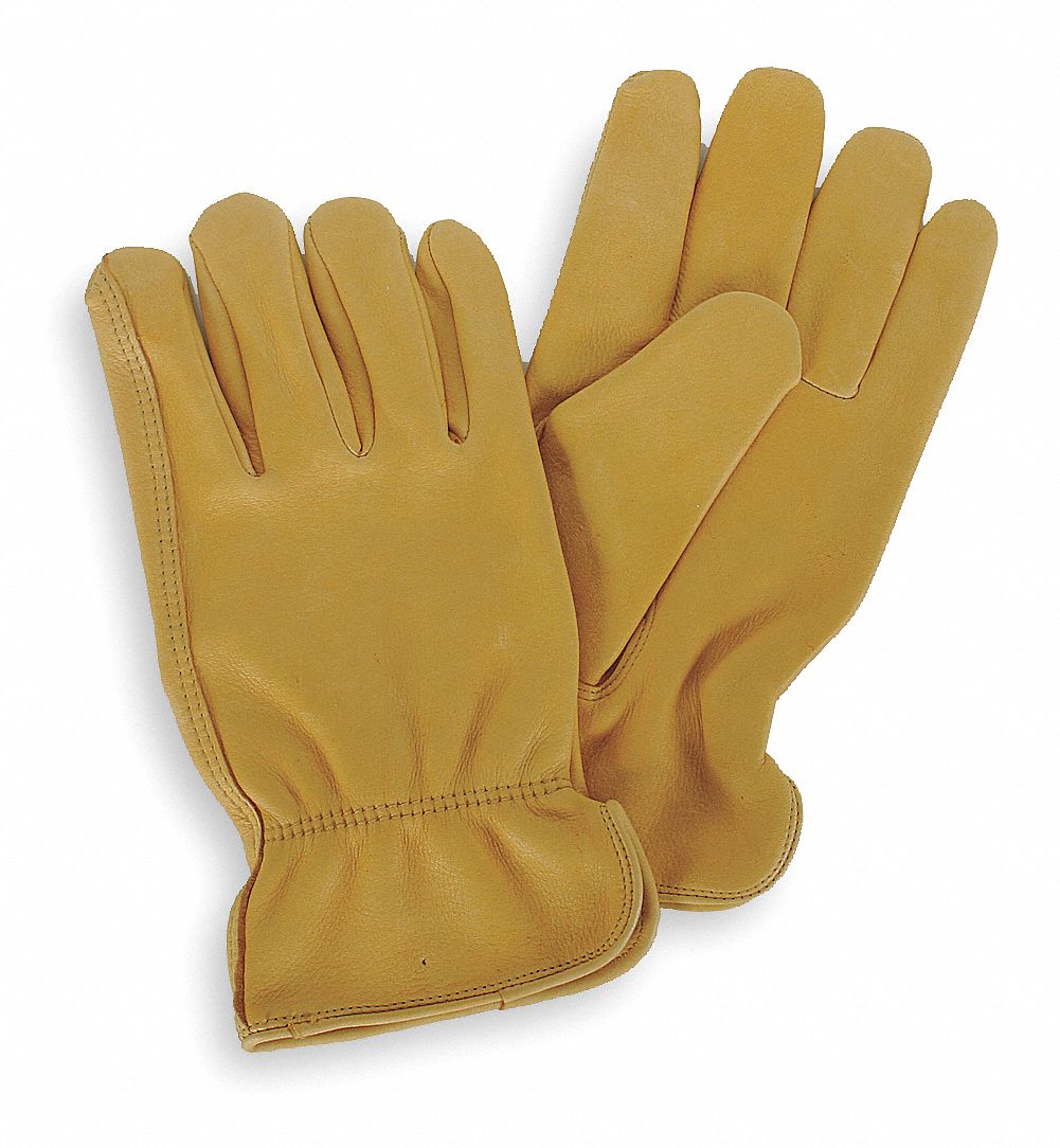 CONDOR Leather Gloves: XL ( 10 ), Cowhide, Std, Glove, Full Finger ...