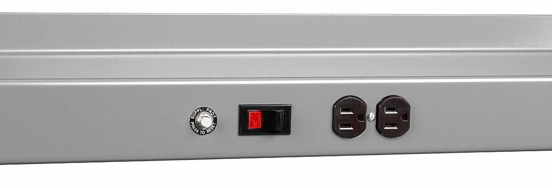 TENNSCO Electrical Shelf Riser: 60 in Wd, 15 in Dp, 18 in Ht, Steel ...