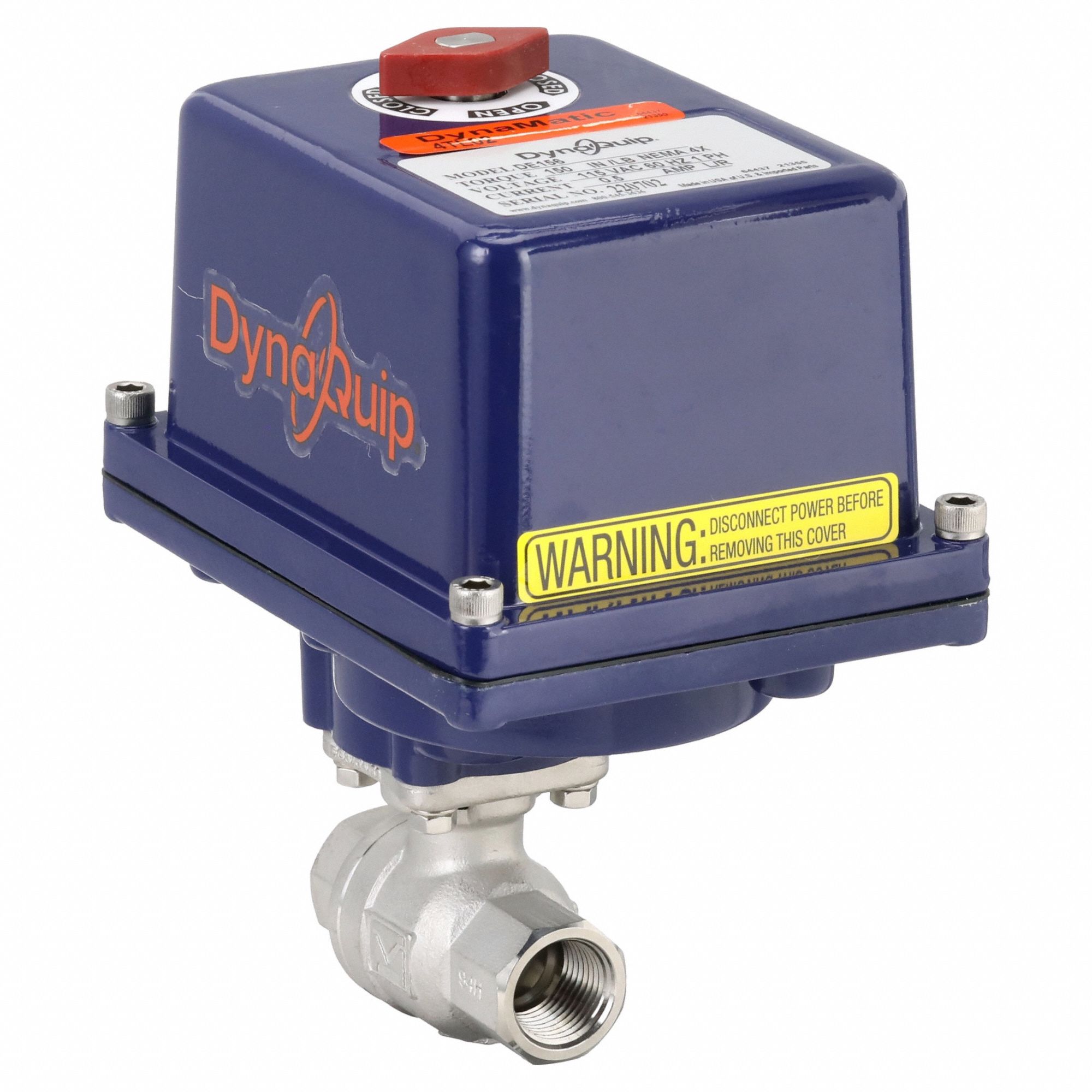 DYNAQUIP CONTROLS, 1/2 in, Stainless Steel, Electrically Actuated Two ... DYNAQUIP CONTROLS, 1/2 in, Stainless Steel, Electrically Actuated Two ...